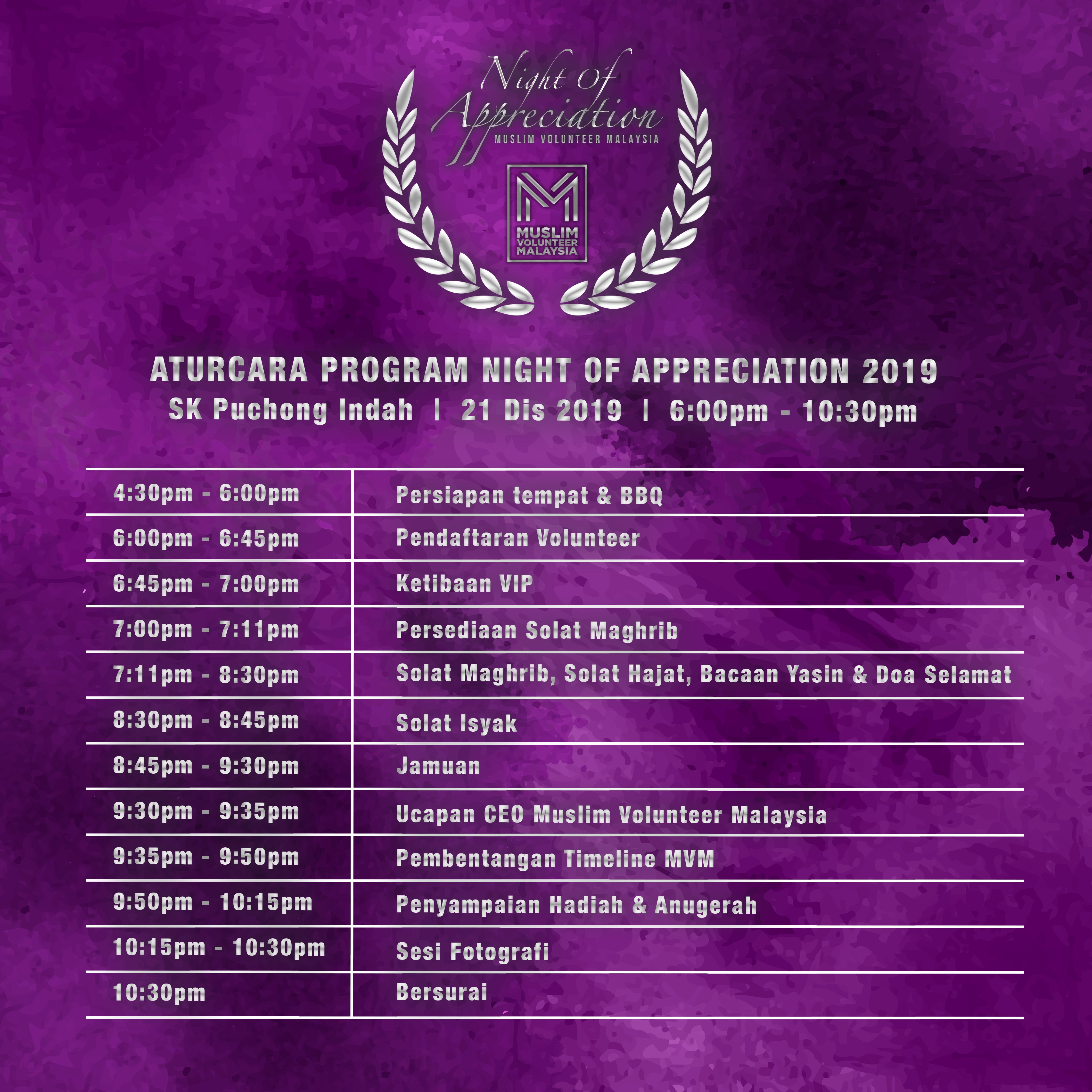 ATURCARA PROGRAM-Night of Appreciation – MVM Main Site